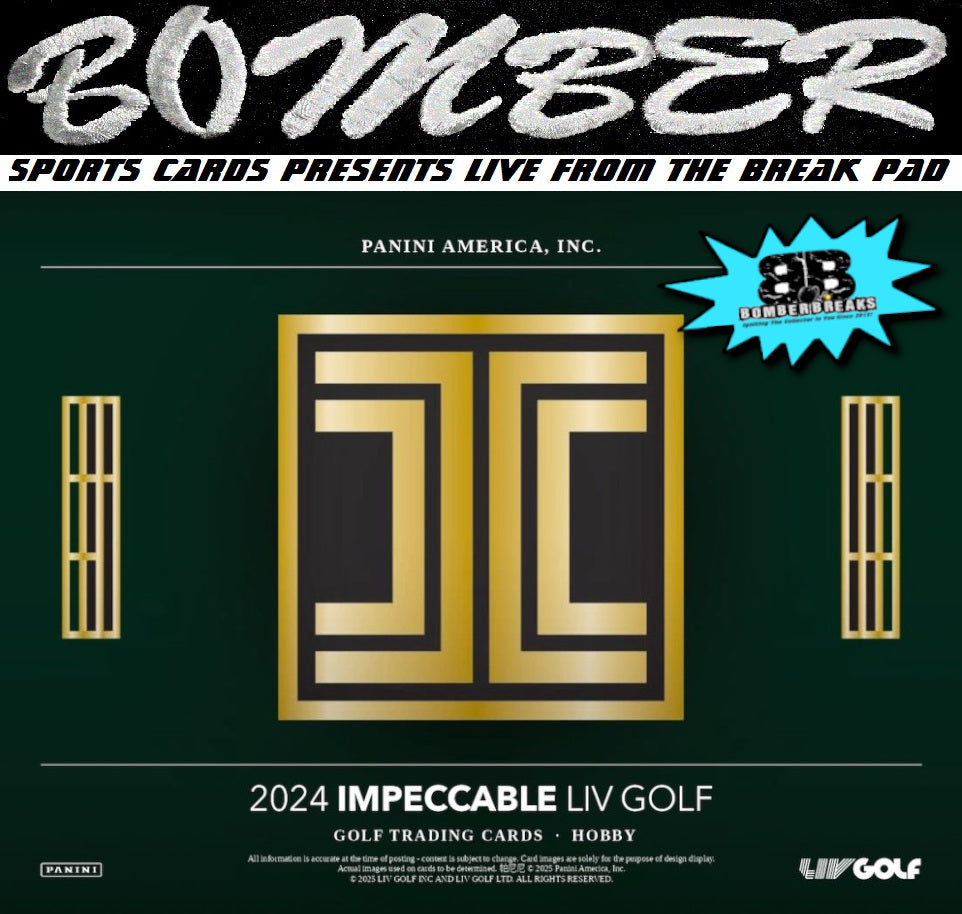 THURSDAY - 2024 Panini Impeccable LIV Golf 1 Box Break - Random Team # – Bomber Breaks